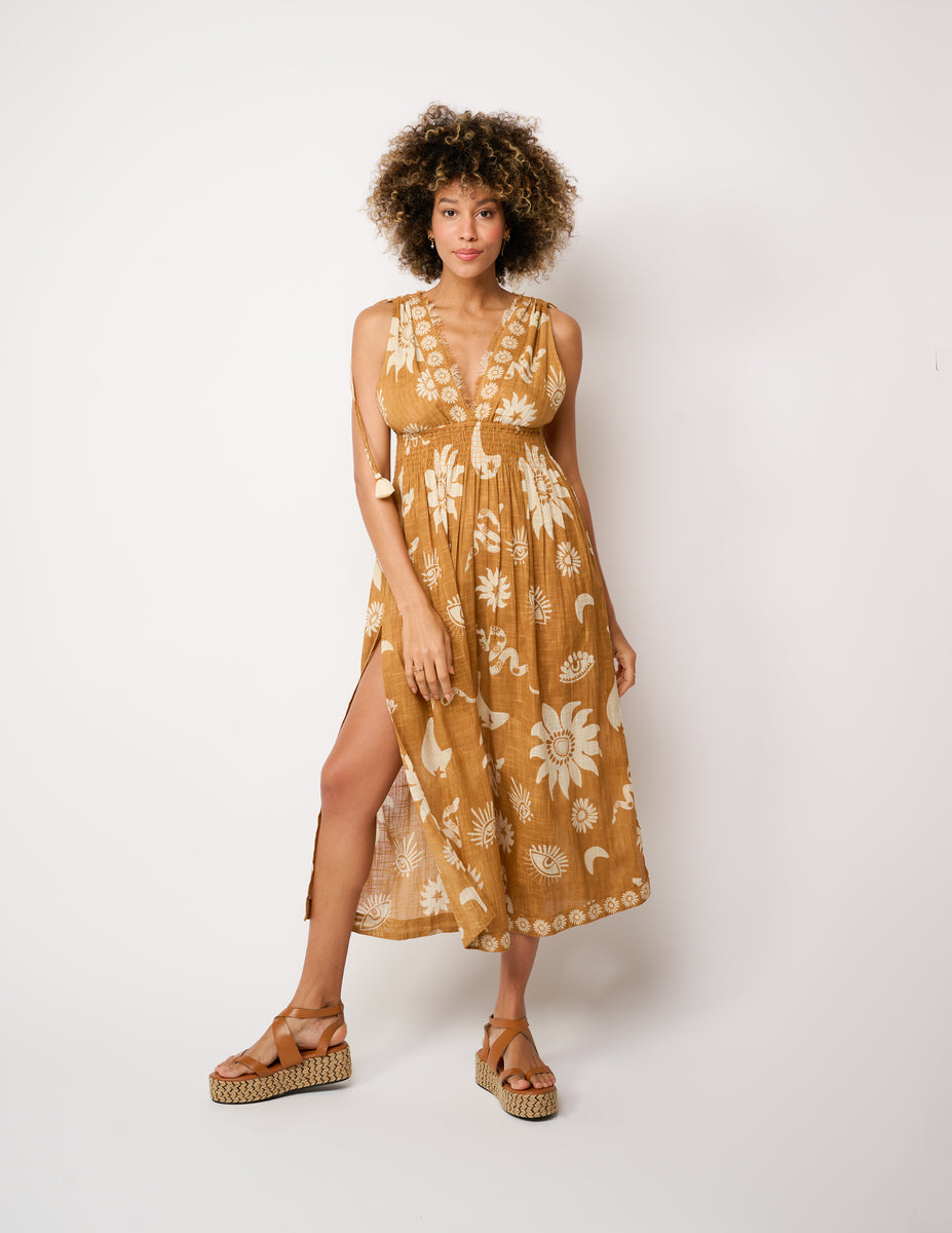 Natural Shadow Maxi Dress – Z&L Europe